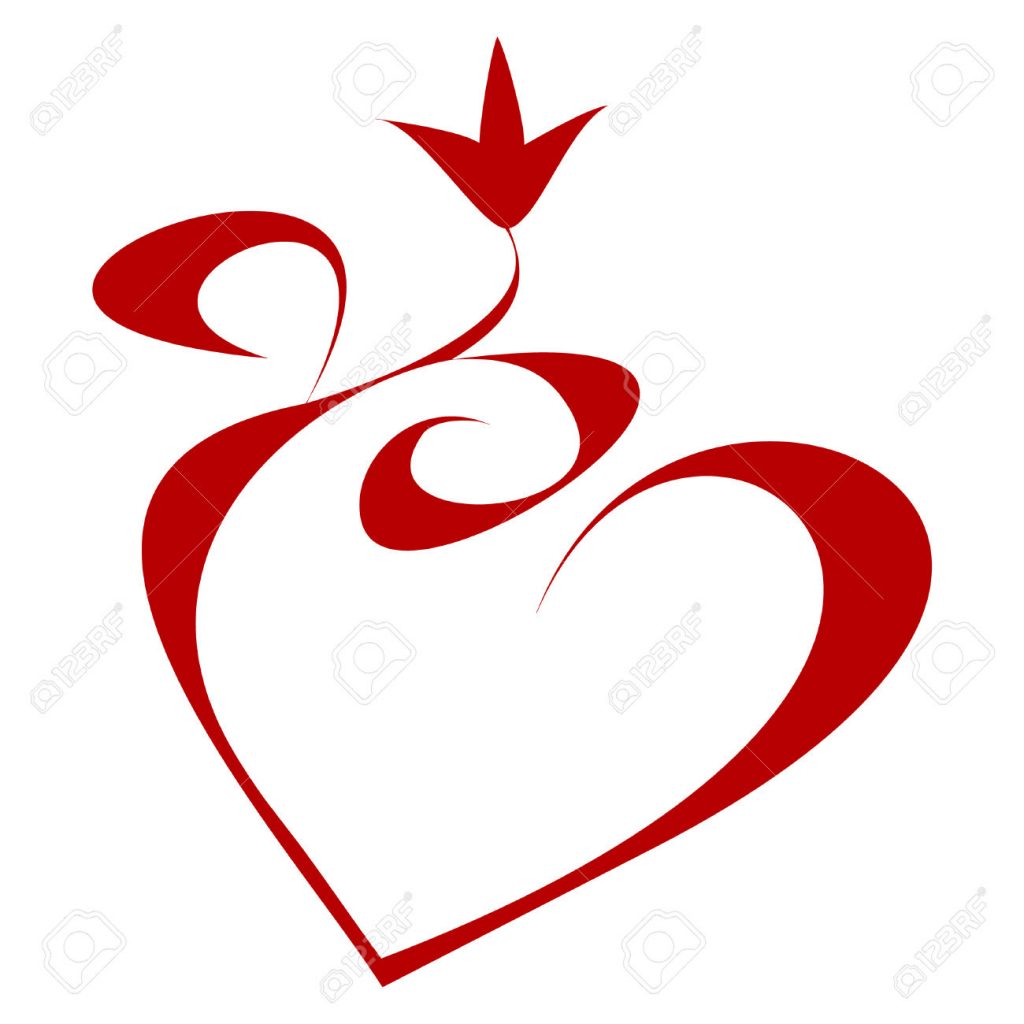 Coeur et fleur d amour - fleur de passion